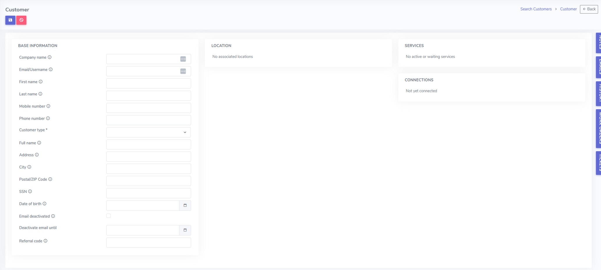 How to Create a New Customer Record