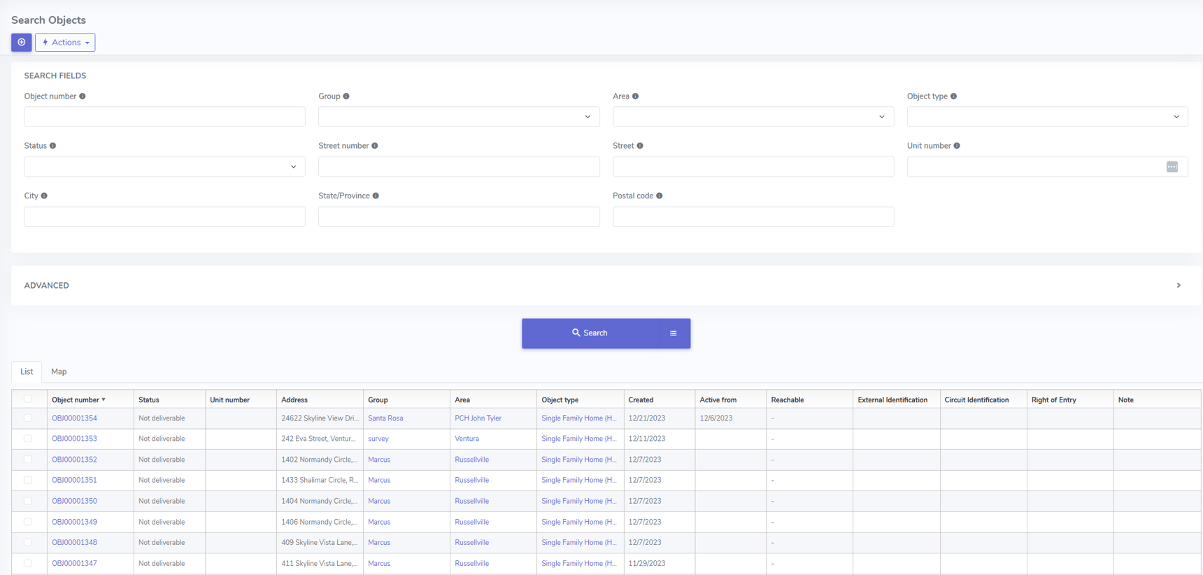 An Overview of the Objects Page in Business Engine
